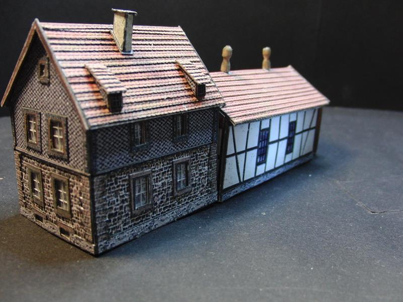 Kartonmodellbau Spur Z - Bahnhofsgruppe Gefrees